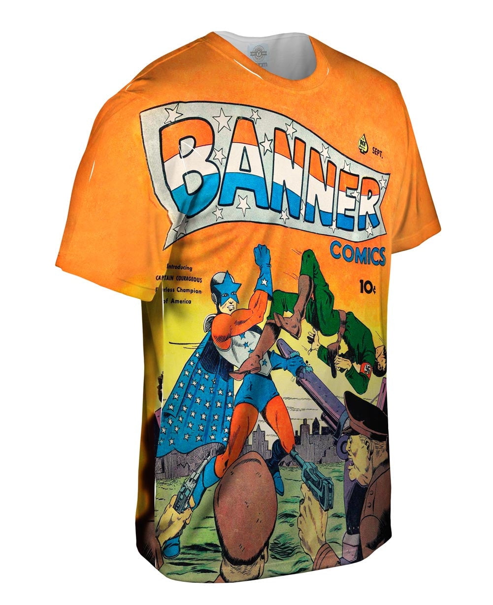 Captain Courage Comic Retro Mens T-Shirt All Over Print - Walmart.com