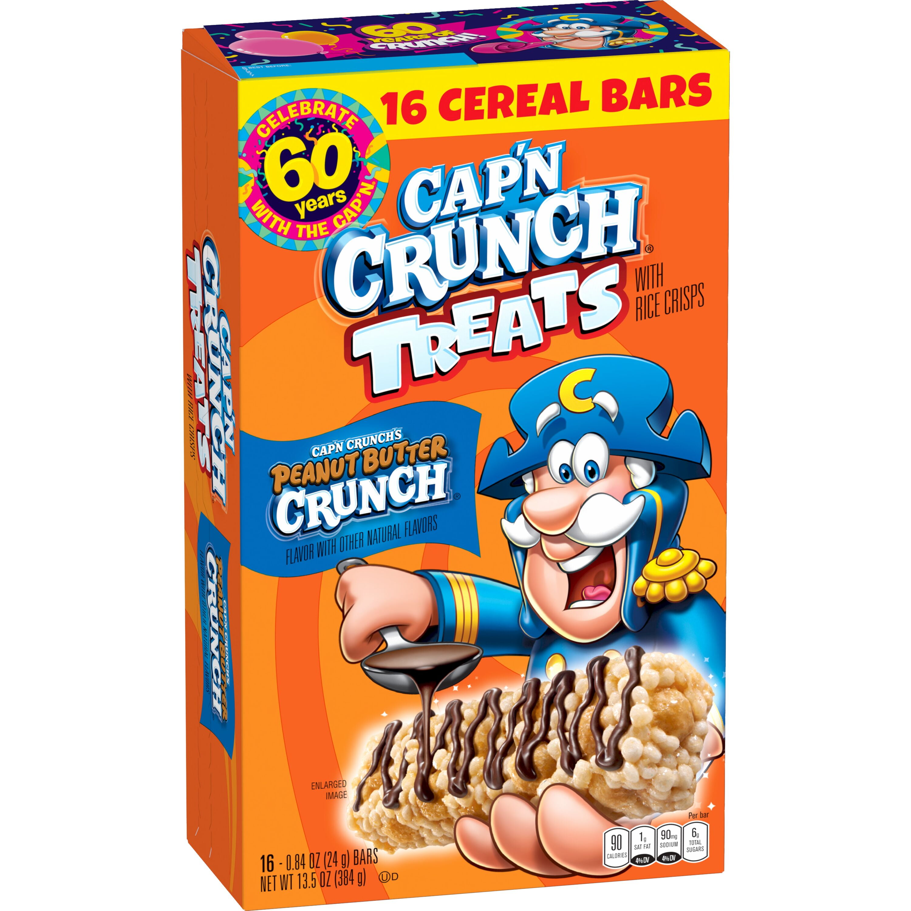Captain Crunch, Treat Bar, Peanut Butter, 16 Count Box - Walmart.com