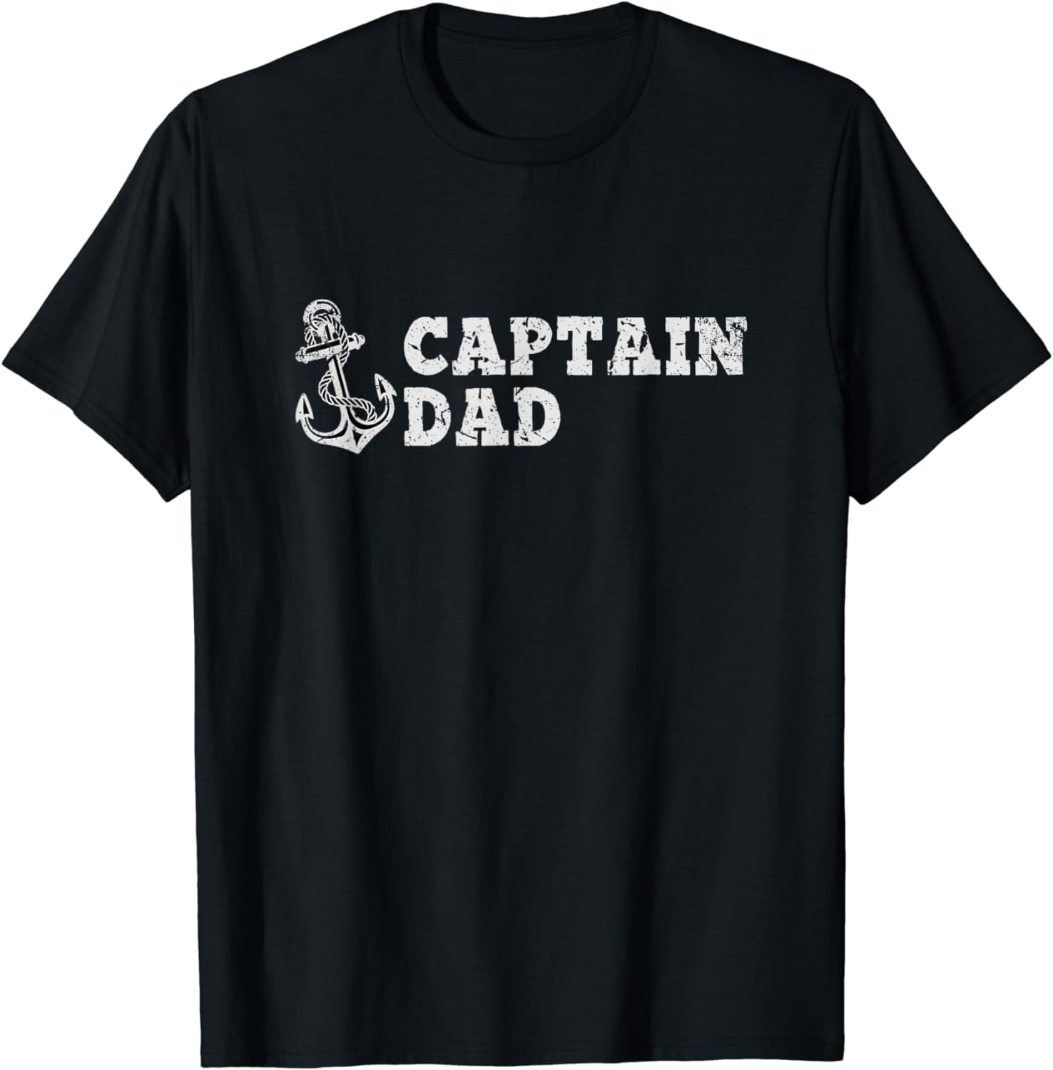 Captain Dad Sailing Boating Vintage Boat Anchor Funny T-Shirt - Walmart.com
