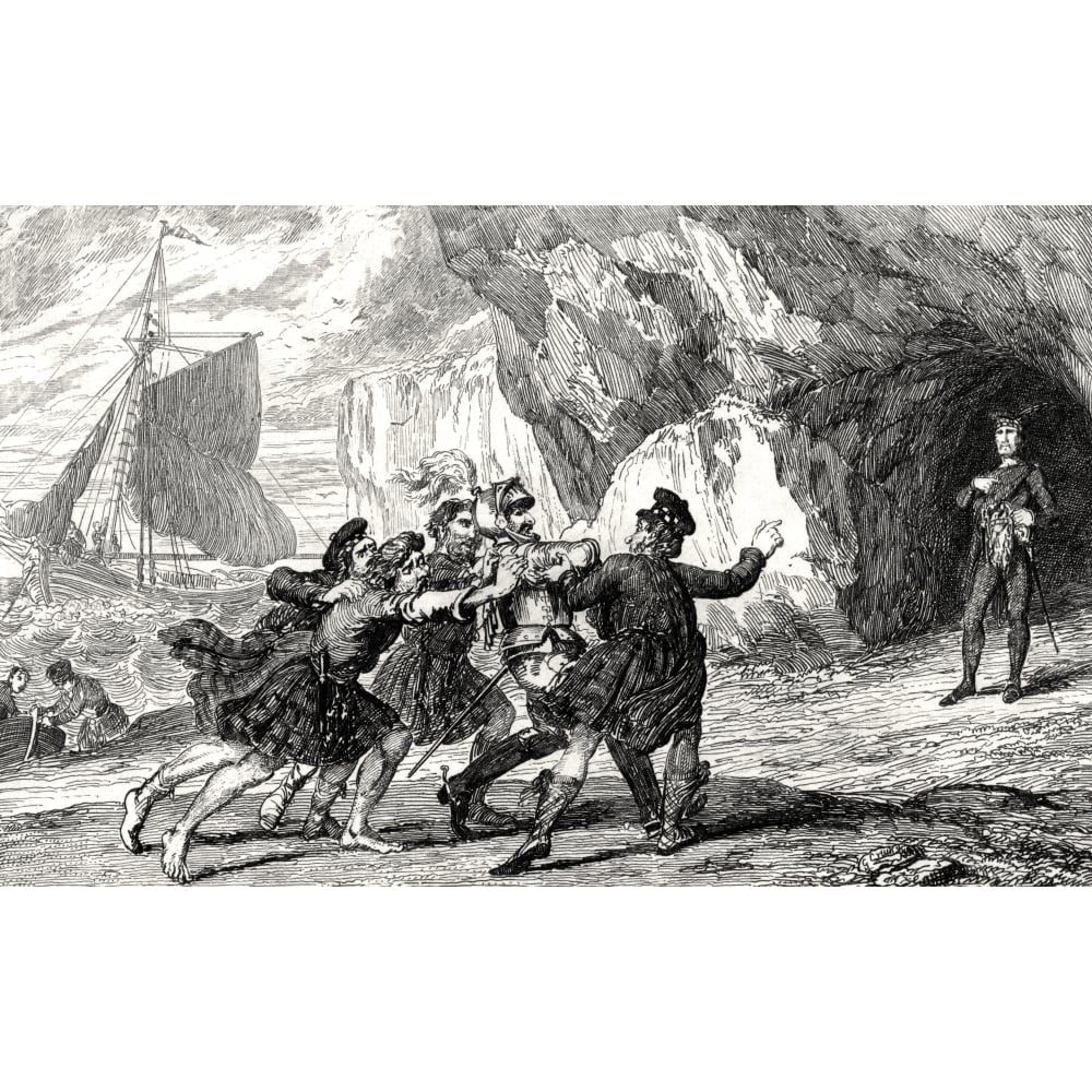 Captain Dalgetty At Ardenvohr Engraving By George Cruikshank Dated 1843 ...