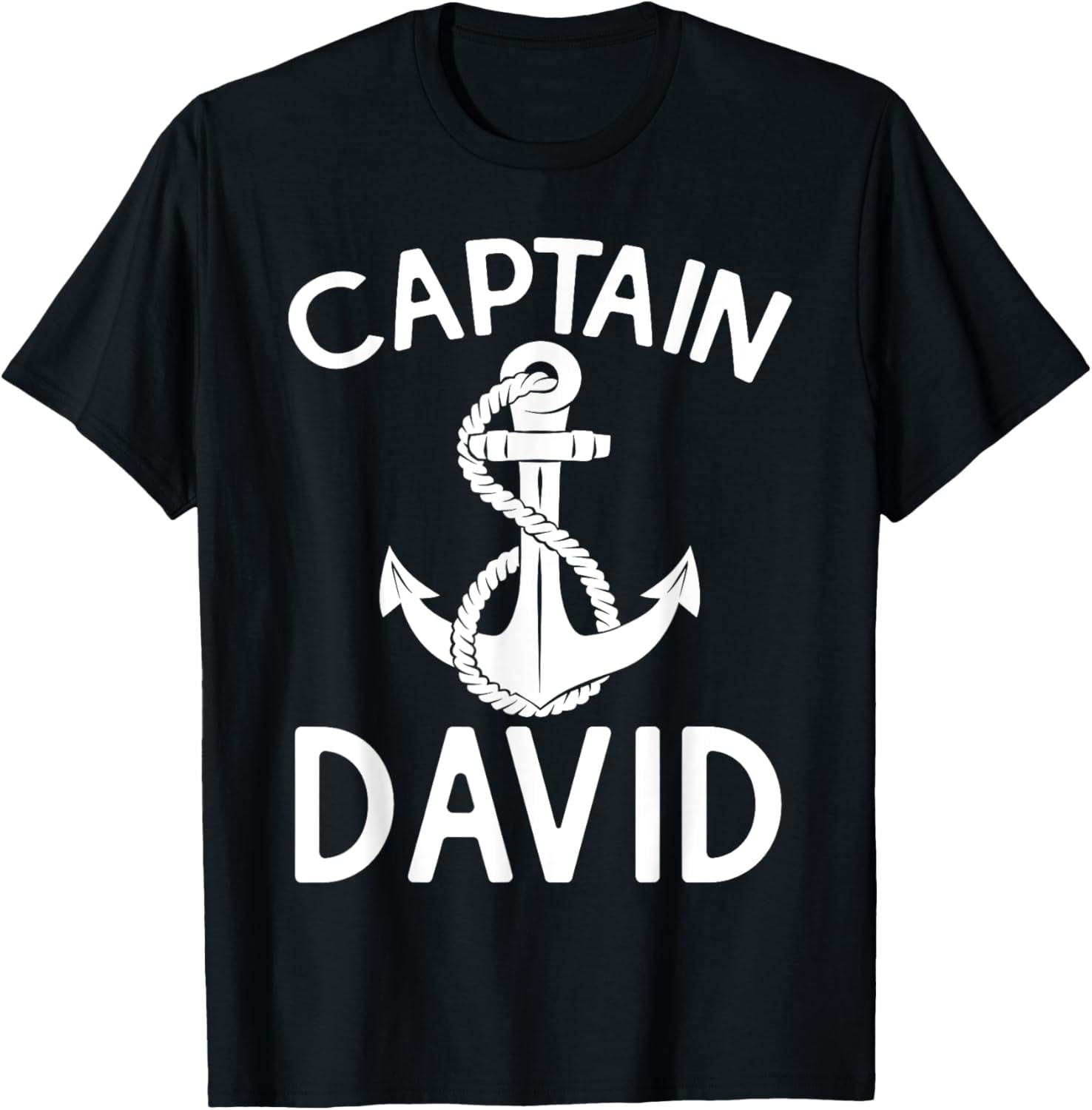 Captain David Boat Ship Anchor Boating Yacht Funny Creative Graphic T ...