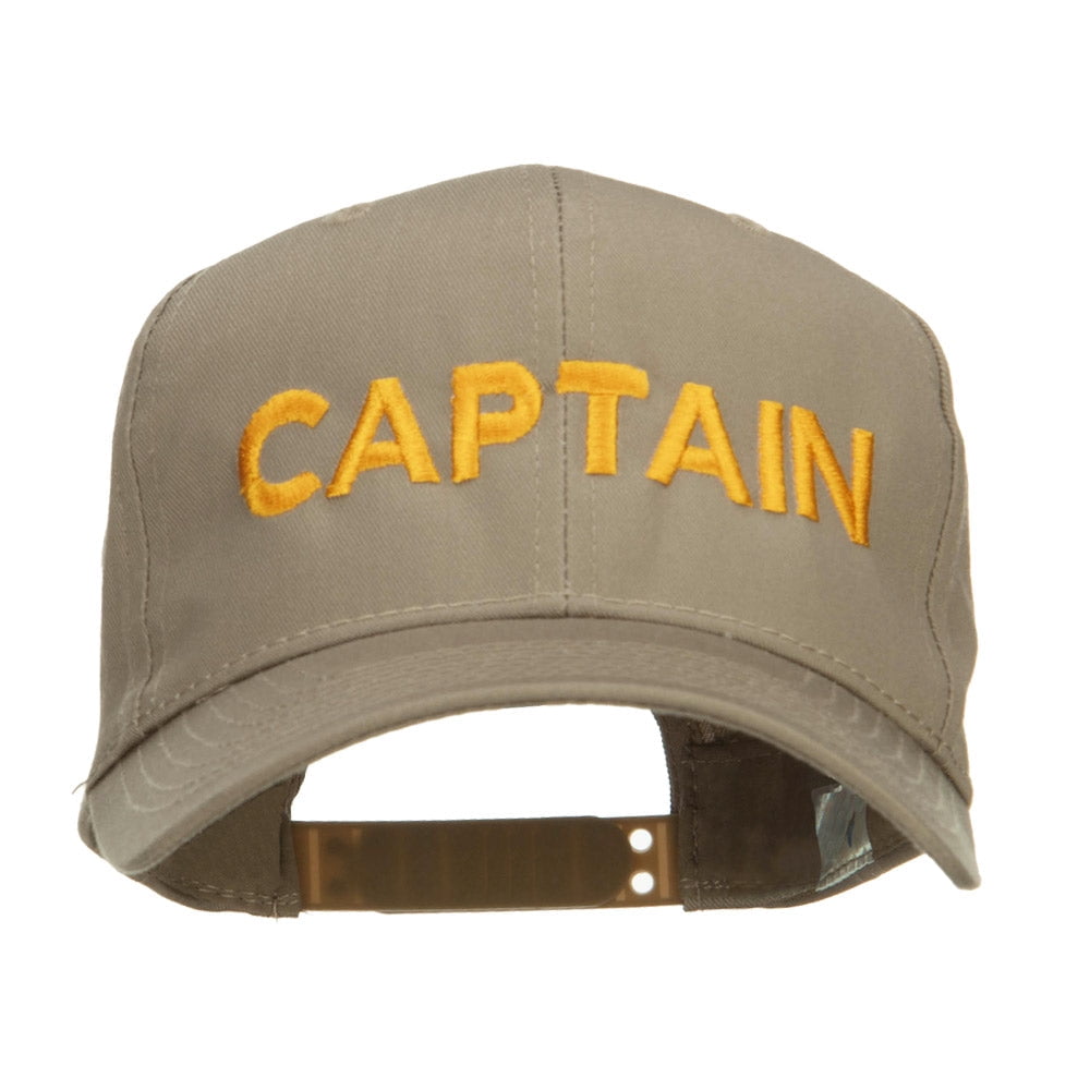 Captain Embroidered Cap - Khaki OSFM - Walmart.com