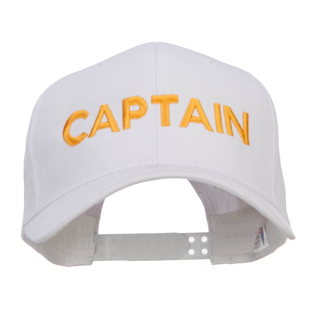Captain Embroidered Cap - White OSFM - Walmart.com