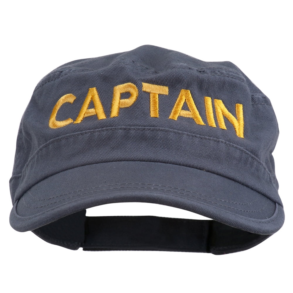 Captain Embroidered Enzyme Army Cap - Grey OSFM - Walmart.com