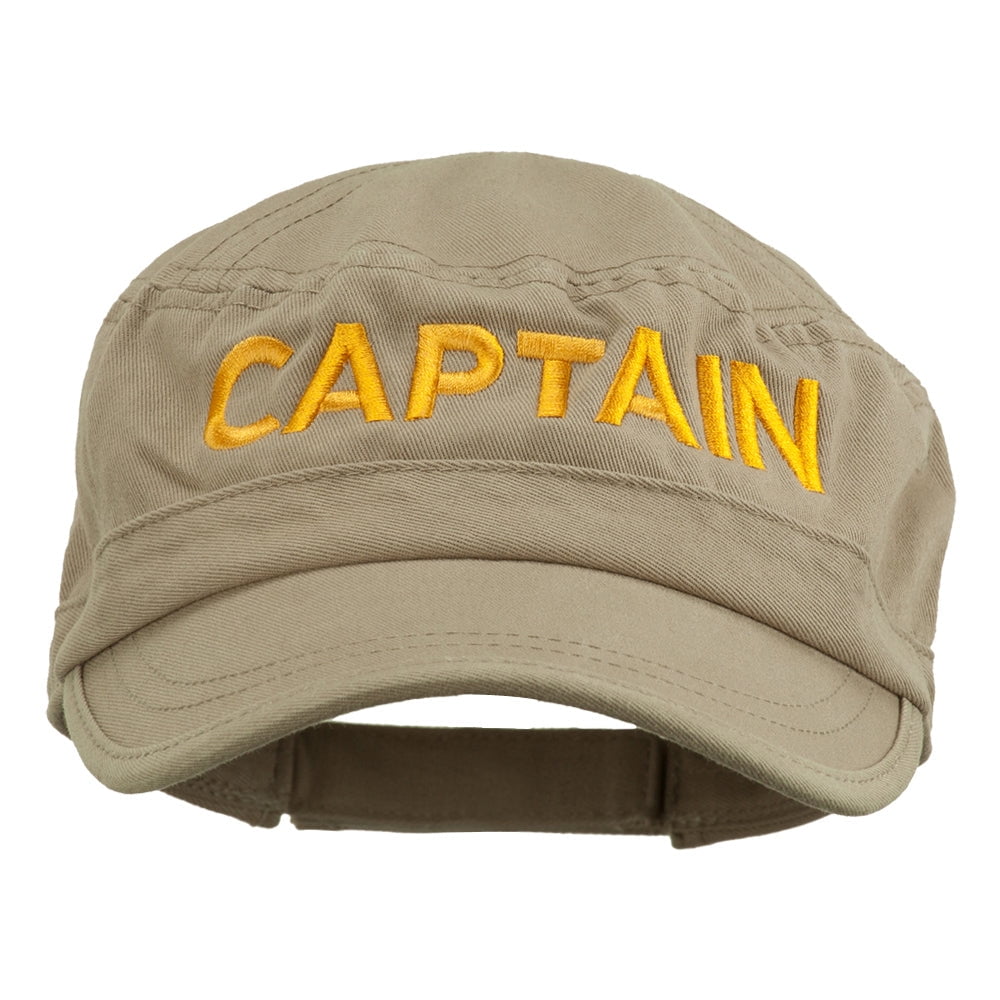 Captain Embroidered Enzyme Army Cap - Khaki OSFM - Walmart.com
