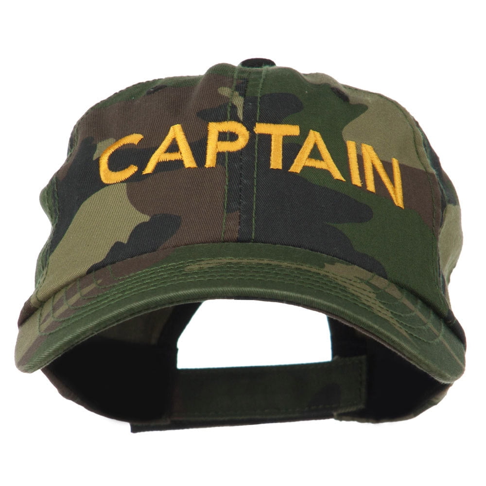 Captain Embroidered Enzyme Washed Camo Cap - Camo OSFM - Walmart.com
