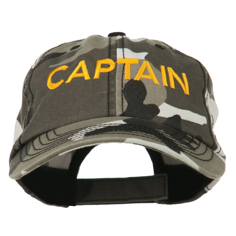 Captain Embroidered Enzyme Washed Camo Cap - City OSFM - Walmart.com