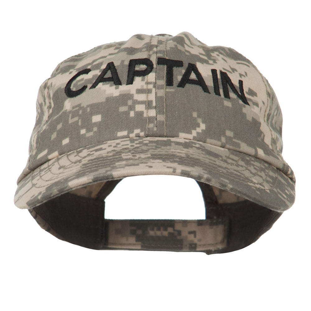 Captain Embroidered Enzyme Washed Camo Cap - Digital Camo OSFM ...
