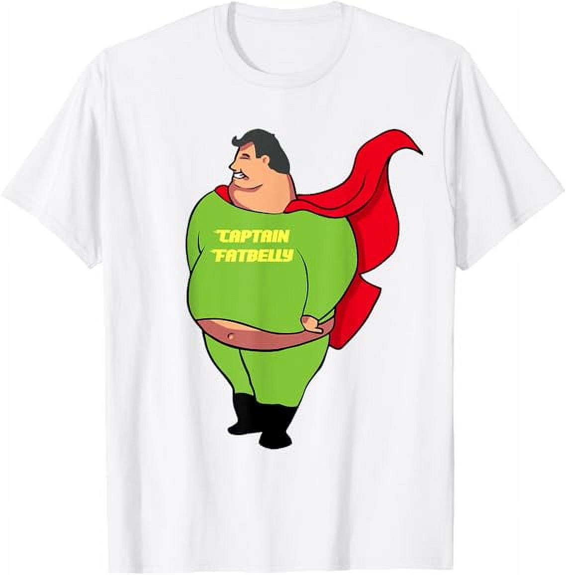 Captain Fatbelly hilarious Shirt superhero - Walmart.com