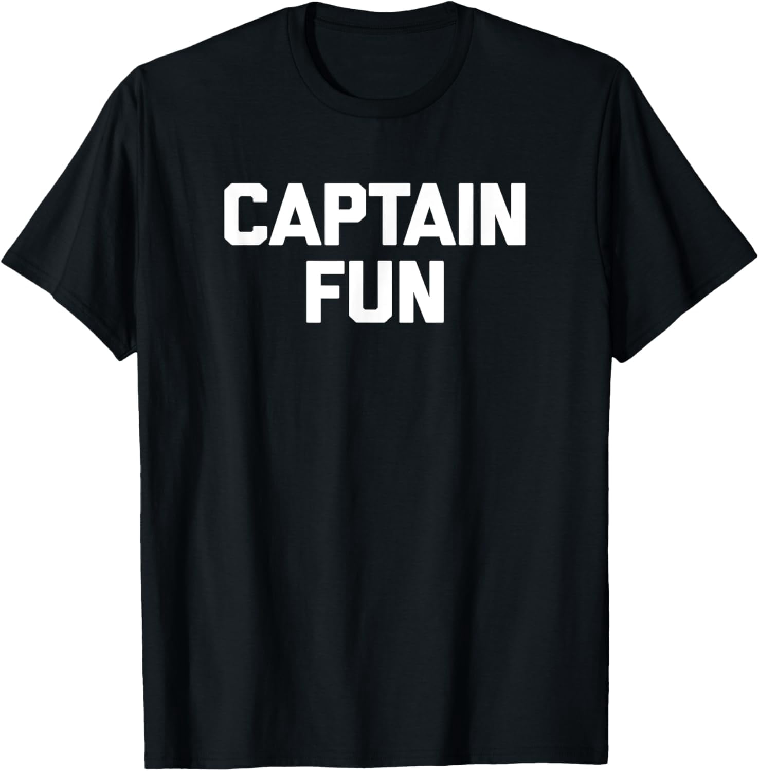 Captain Fun Funny Graphic T-Shirt Retro Sarcastic Party Tee for Men and ...