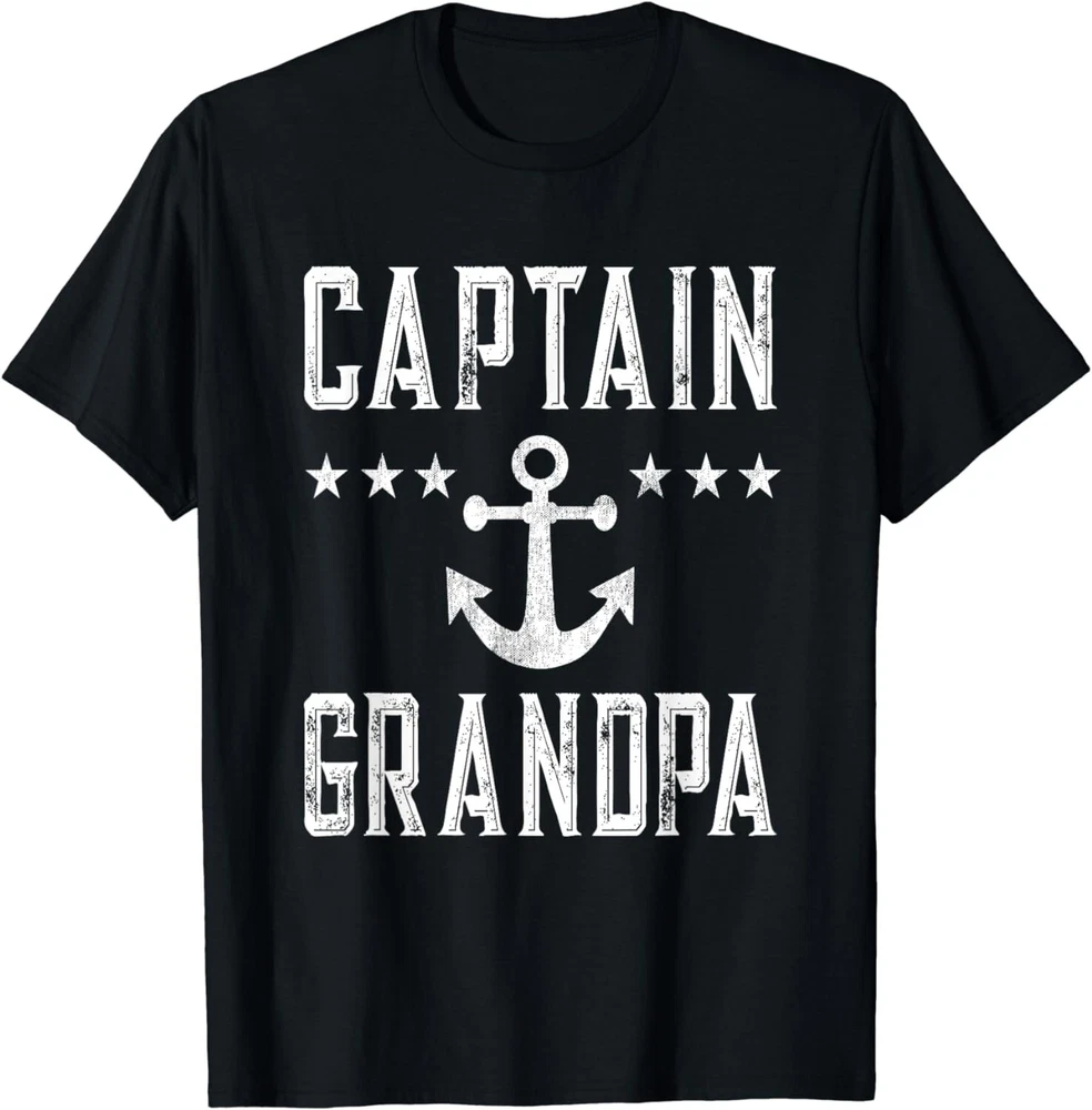 Captain Grandpa Anchor Nautical Boating Sailing Maritime Ship ...