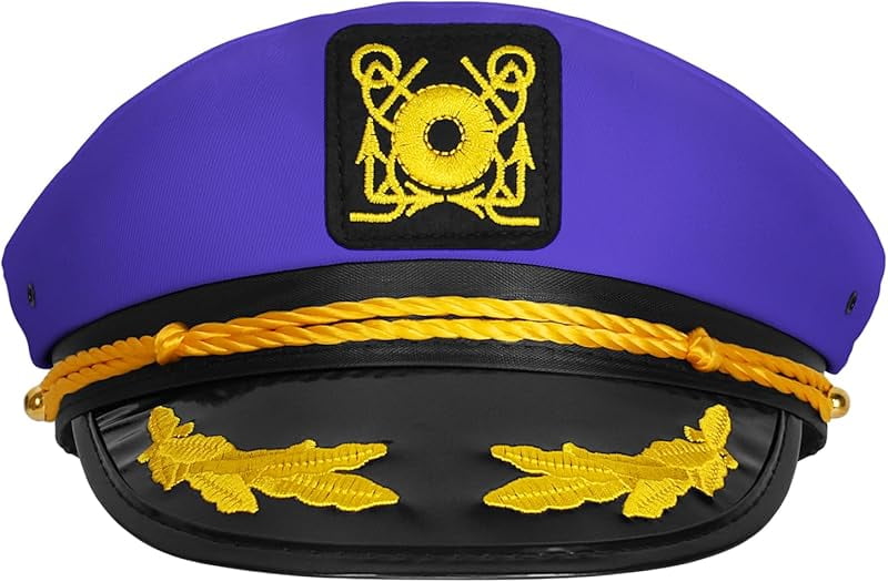 Captain Hat for Men Women Adjustable Sailor Hats Boat Cruise Yacht Rock ...