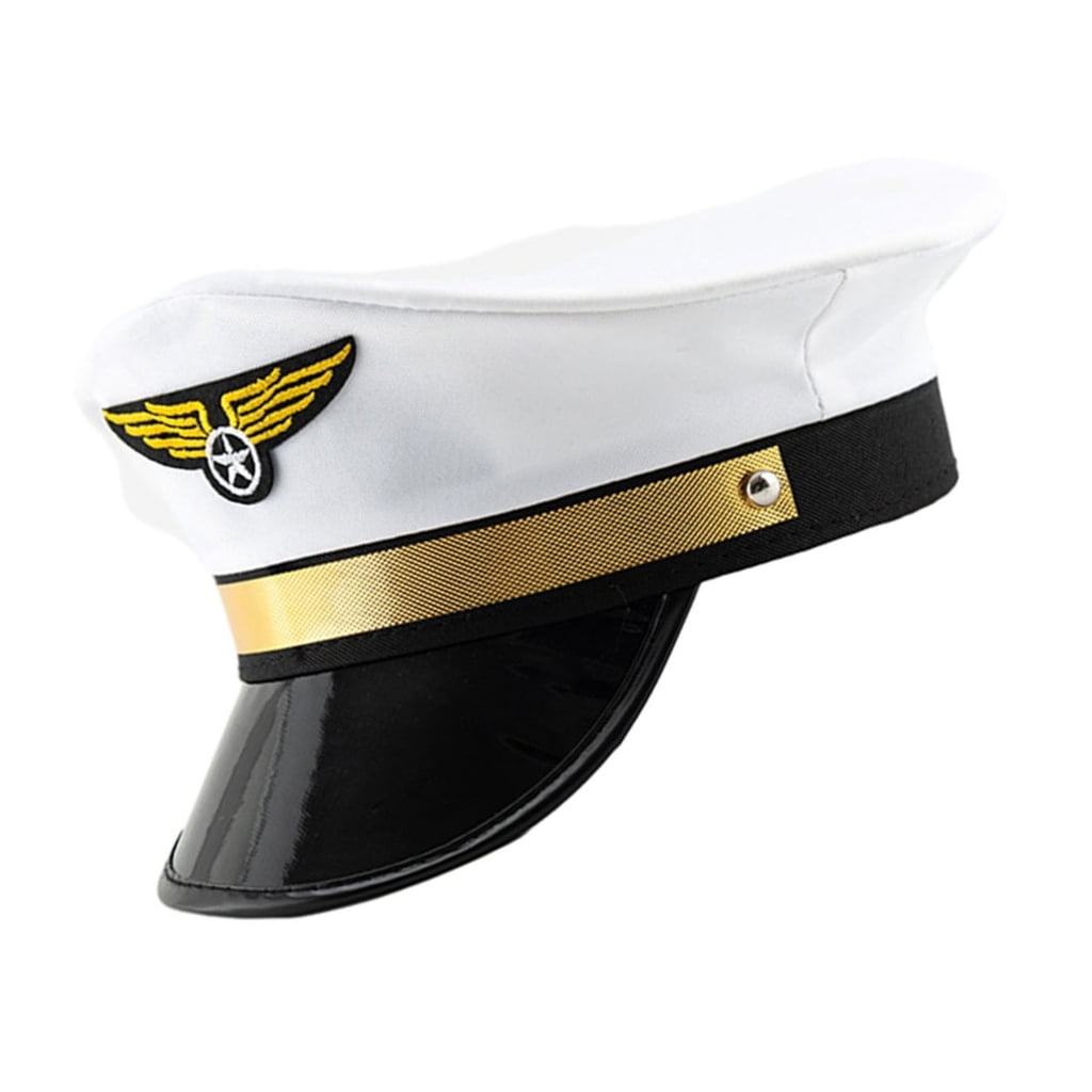 Captain Hat for Women Man Role Play Party Pilot Top Hat Stage ...