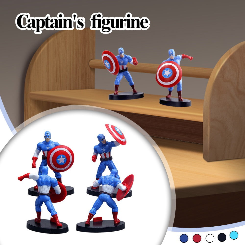Captain Hero Series Action Figure - 3.3"Captain Movable Figure Ornament ...