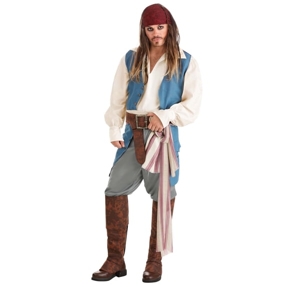 FUN Costumes, Adult Captain Jack Sparrow Halloween Pirate Costume ...