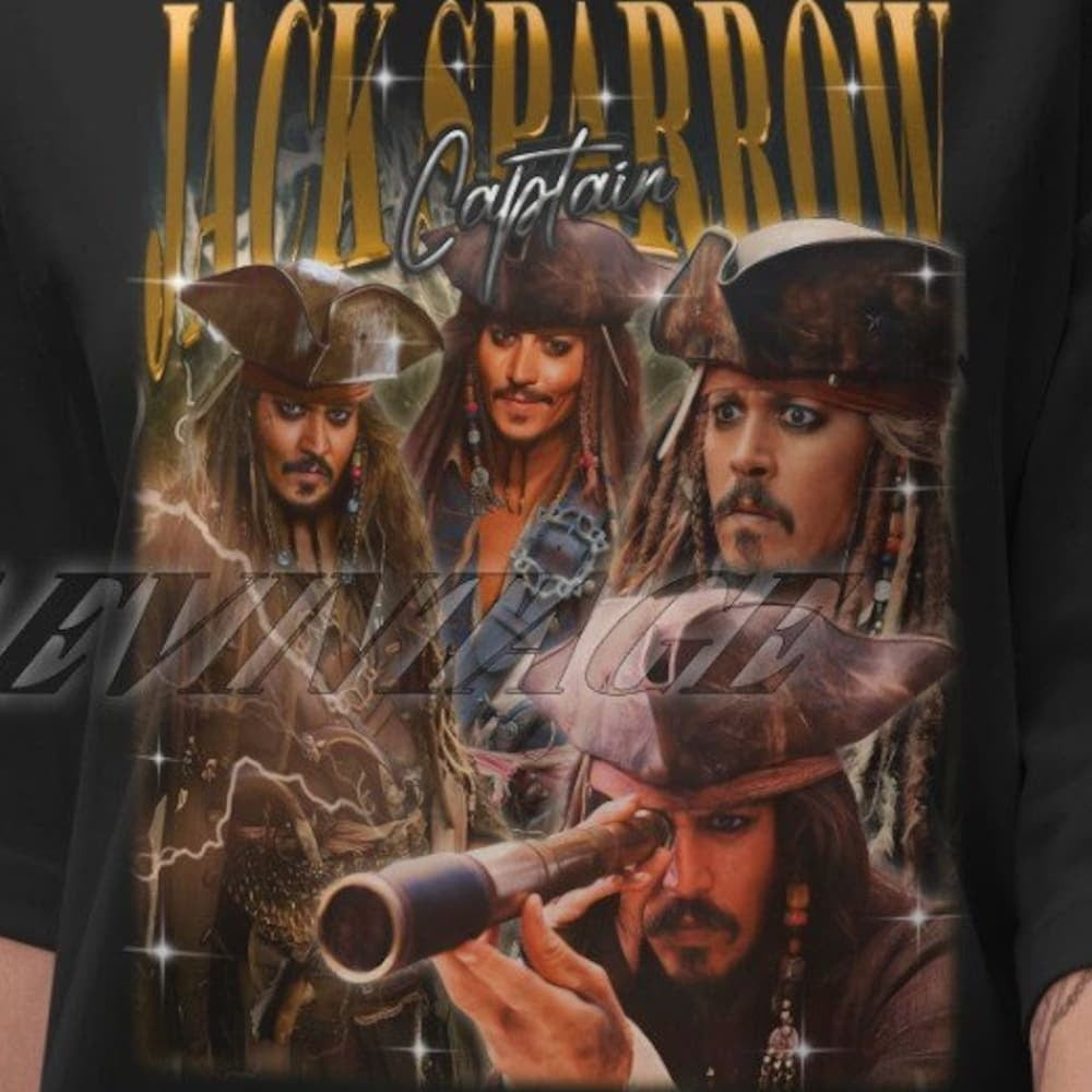 Captain Jack Sparrow Vintage Shirt, Jack Sparrow Homage Tshirt, Jack ...