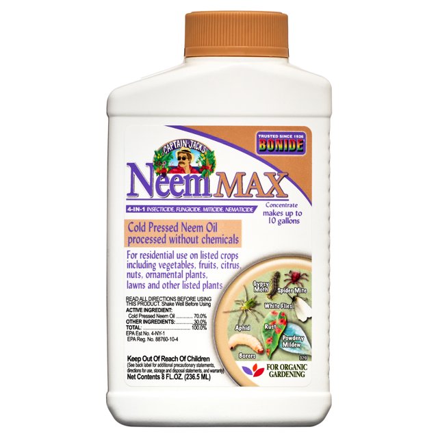 Captain Jack's 8 oz Neem Max Concentrate Controls Insects, Mites ...