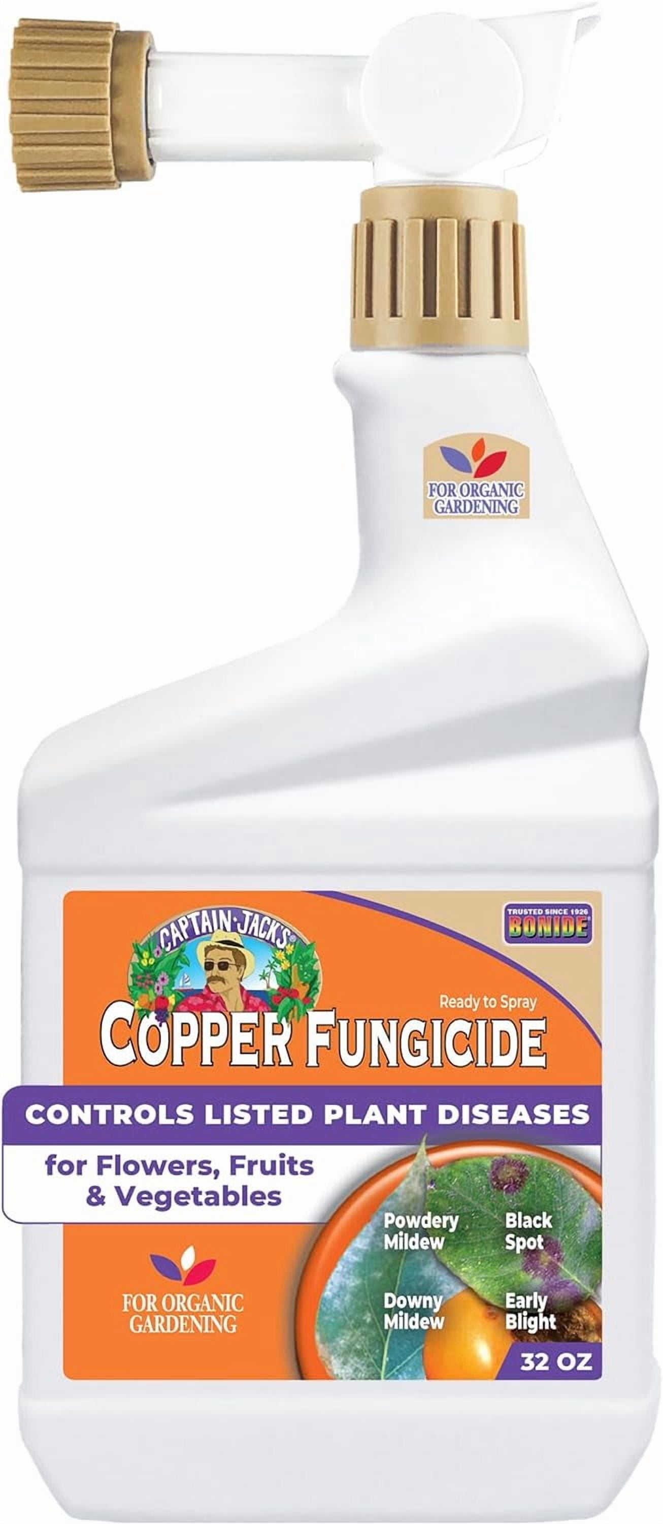 Captain Jack's Copper Fungicide, 32 oz Ready-to-Spray Disease Control ...