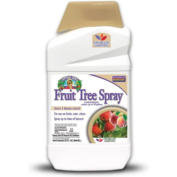Captain Jack's Fruit Tree Spray, 32 oz Concentrate, Insect & Disease ...
