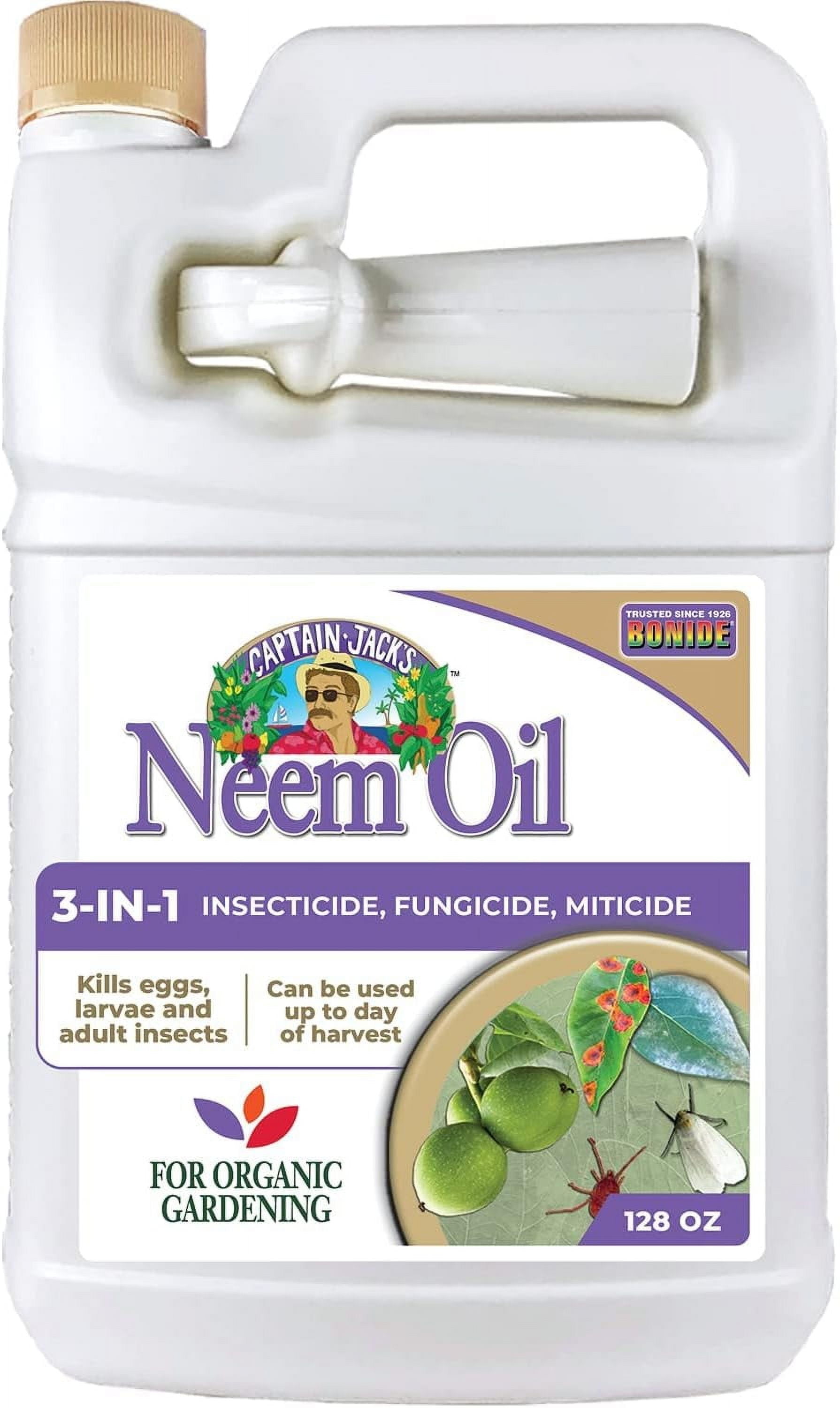 Captain Jack's Neem Oil, 128 oz Ready-to-Use, Multi-Purpose Fungicide ...