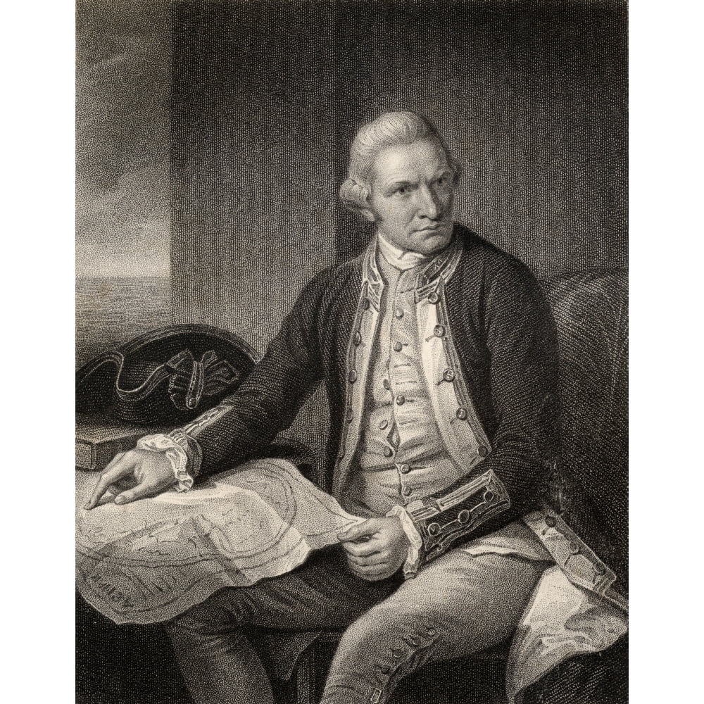 Captain James Cook 1728 To 1779 British Naval Commander Navigator And ...