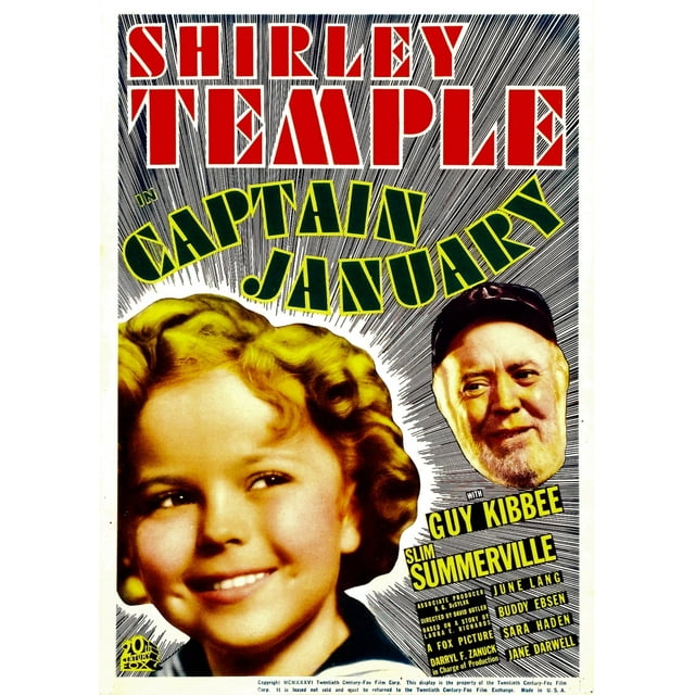 Captain January Shirley Temple Guy Kibbee On Midget Window Card 1936 ...
