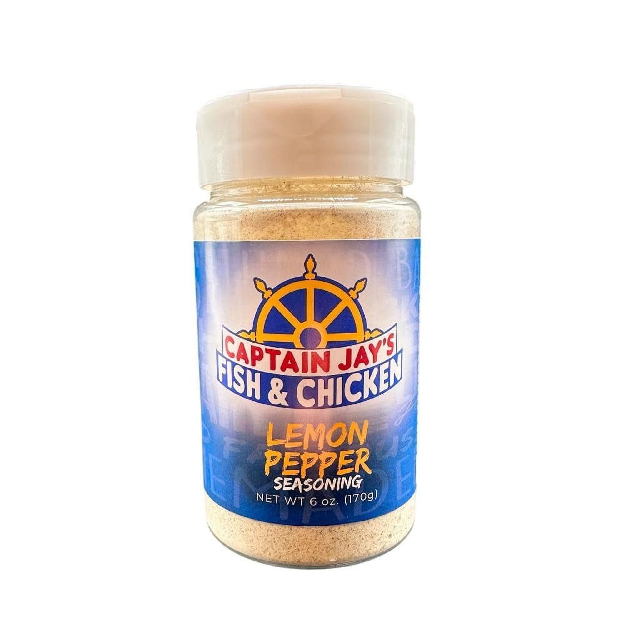 Captain Jay's Fish & Chicken Seasoning, 6 oz Lemon Pepper Blend ...