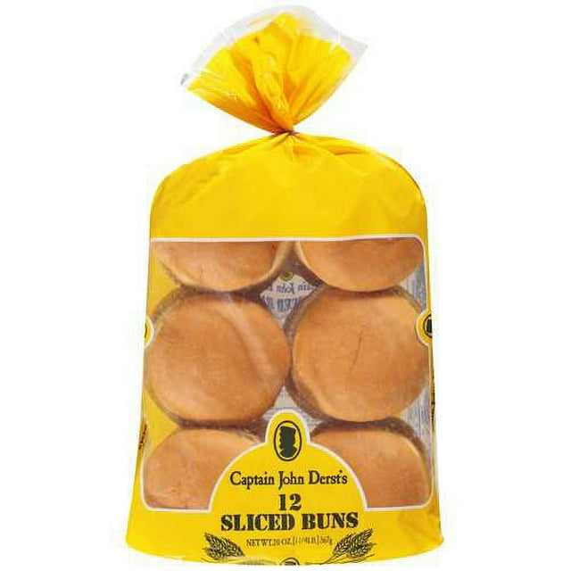 Captain John Derst 12 Sliced Buns, 20oz - Walmart.com