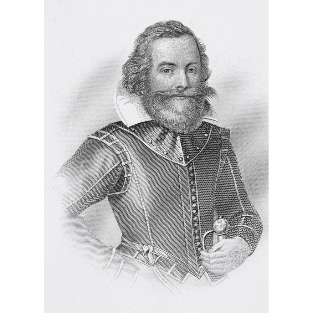 Captain John Smith 1580 To 1631 English Soldier And Explorer. Poster ...