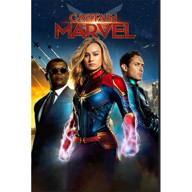Captain Marvel 2019 Movie Poster 24x36 - Brie Larson, Marvel Heroine ...