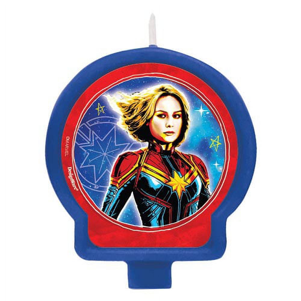 Captain Marvel Cake Candle (1ct) - Walmart.com