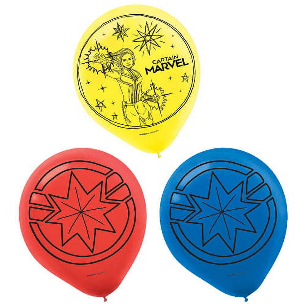 Captain Marvel Latex Balloons (6ct) - Walmart.com