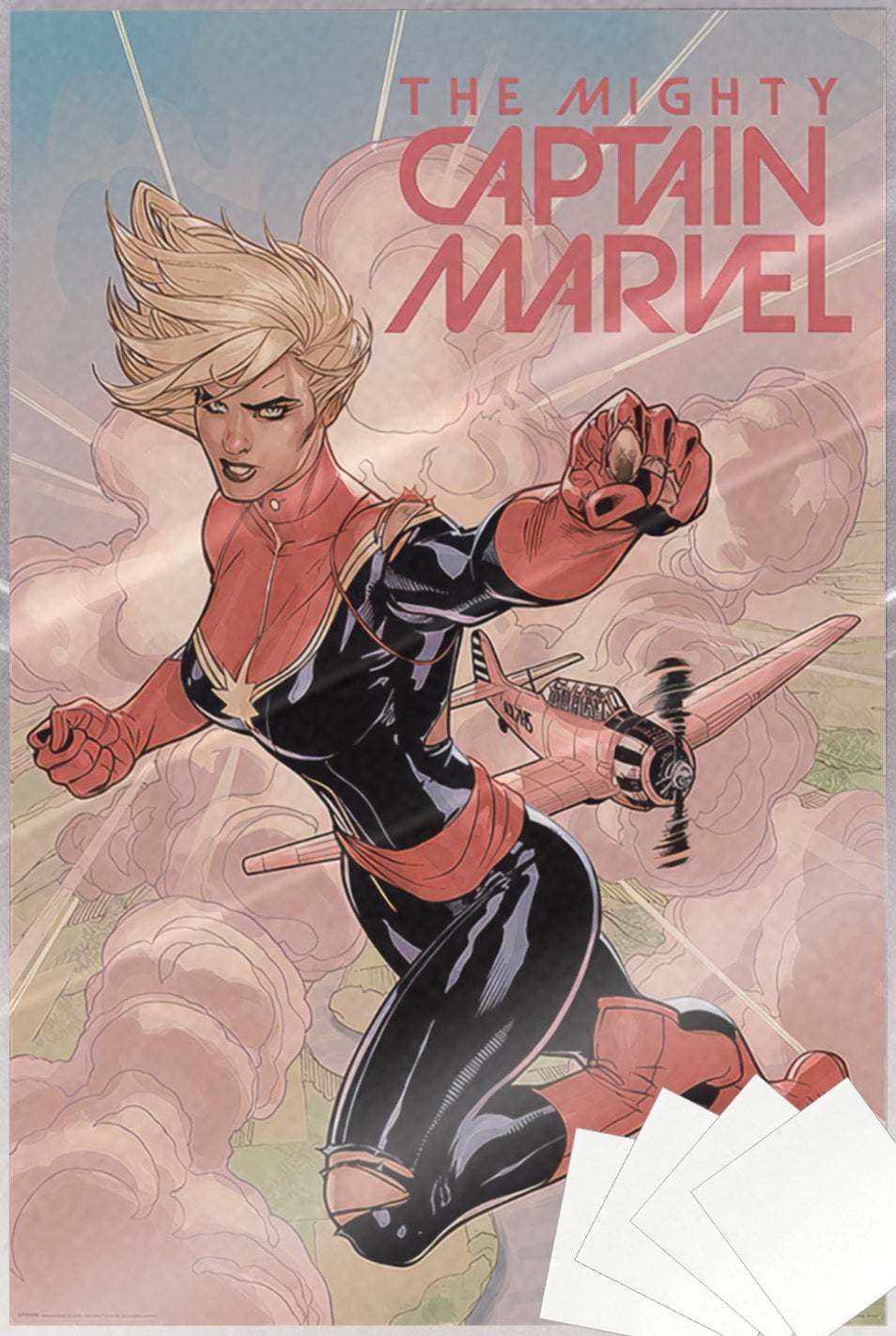 Captain Marvel - Marvel Comics Poster (Flight - Attack) (Size: 24" x 36 ...