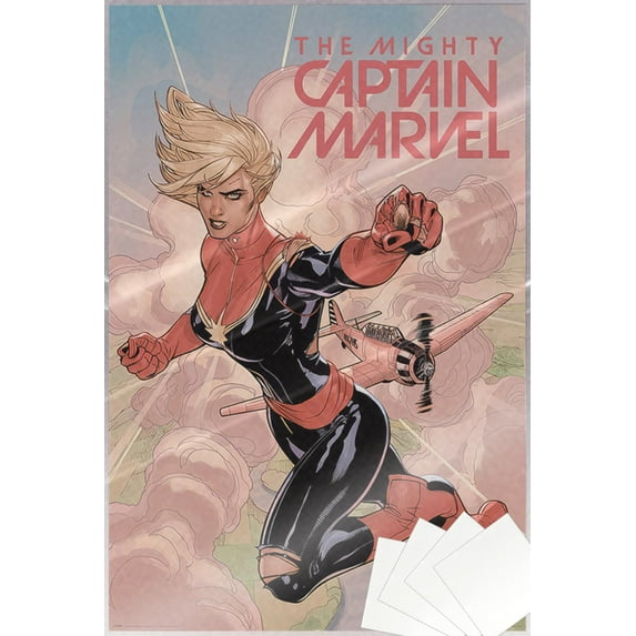 Captain Marvel - Marvel Comics Poster (Flight - Attack) (Size: 24" x 36 ...