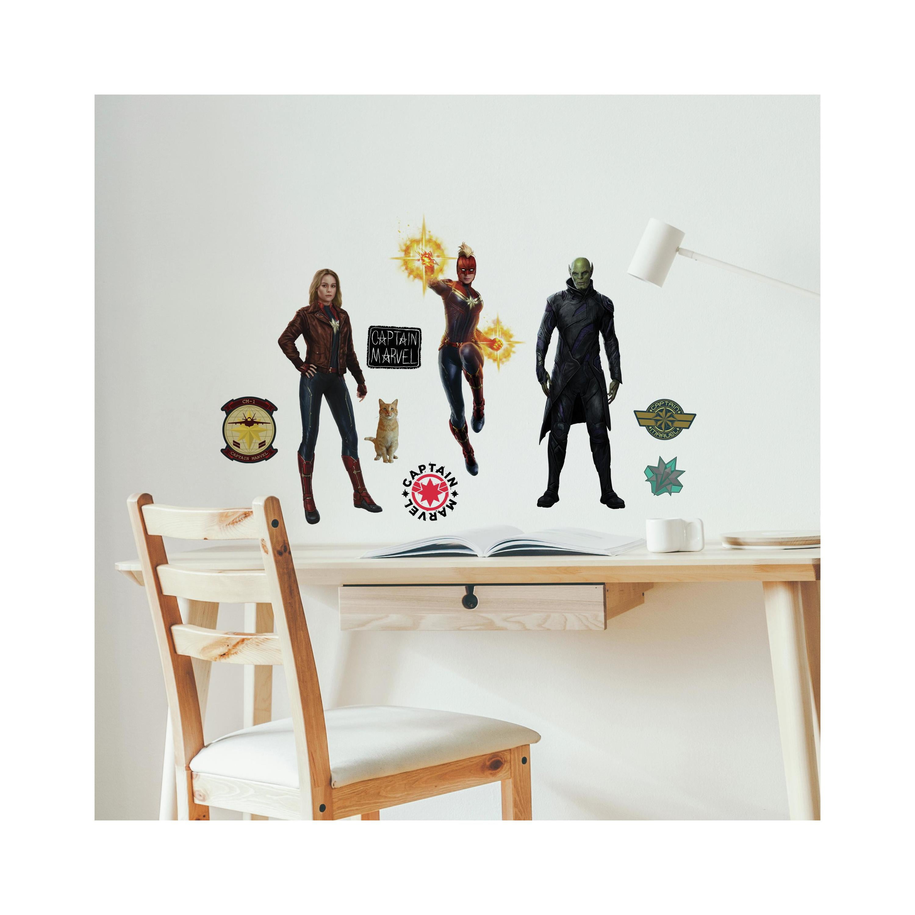 Captain Marvel Peel and Stick Wall Decals - Walmart.com
