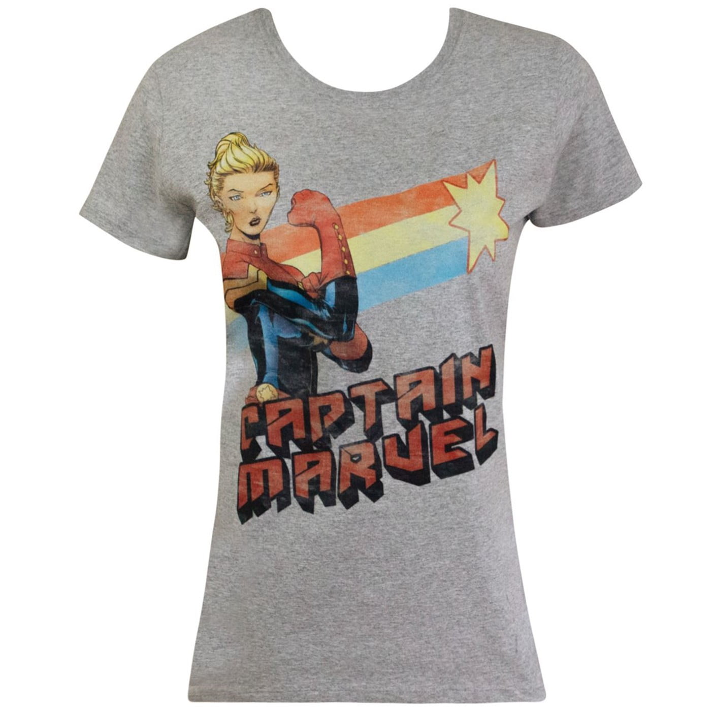 Captain Marvel Shooting Star Women's T-Shirt-2XLarge - Walmart.com