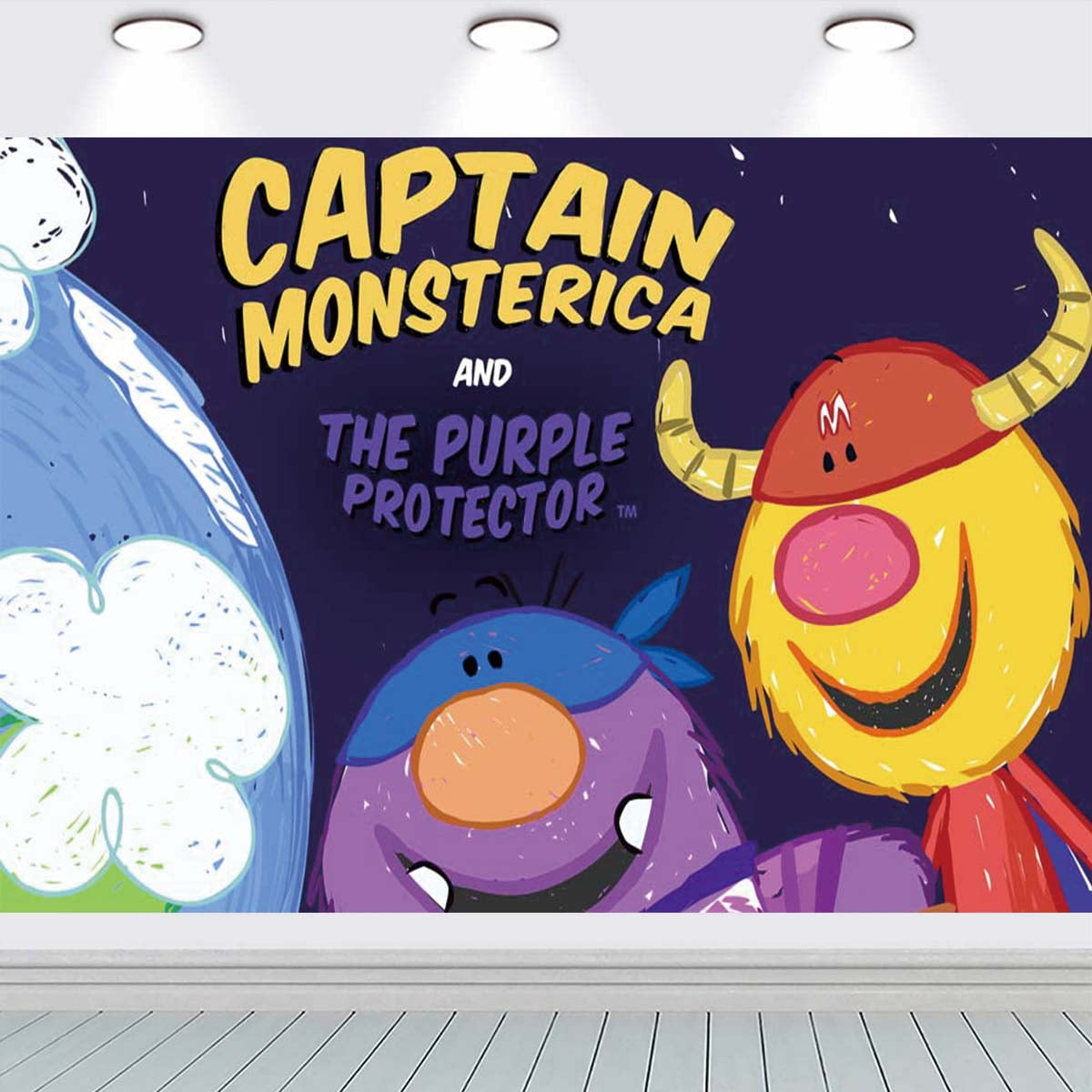Captain Monsterica school Taspestry Poster Banner Backdrop Background ...
