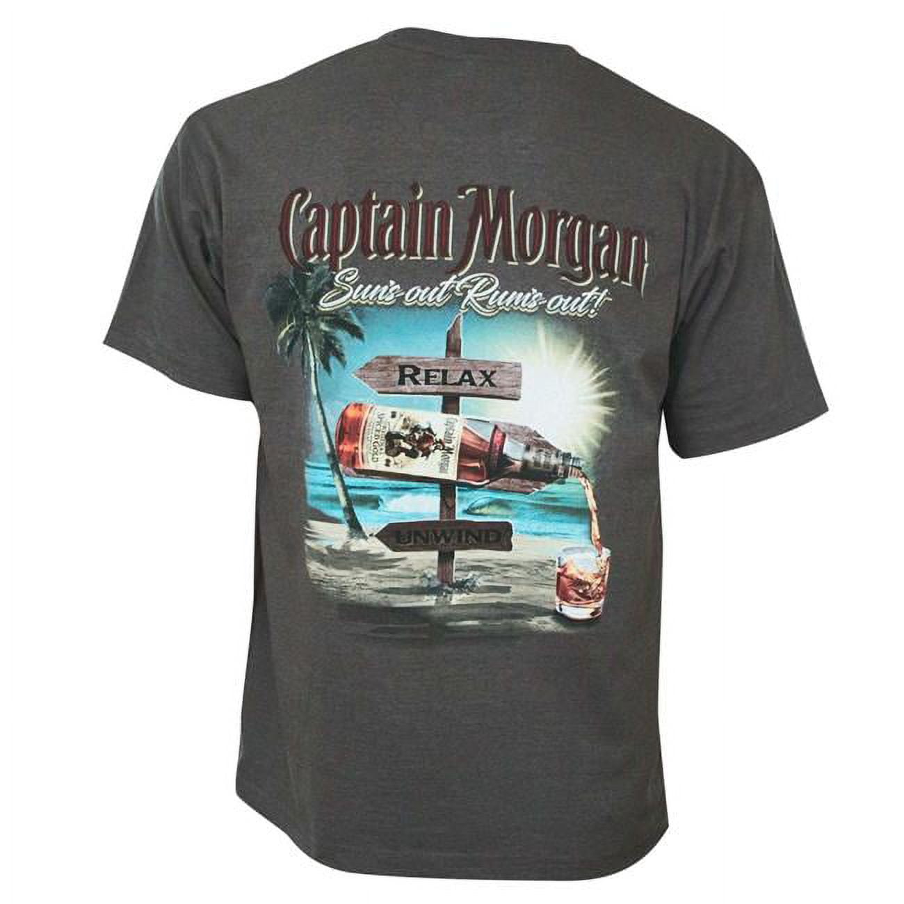 Captain Morgan 38718L Mens Captain Morgan Suns Out Rums Out Tee Shirt ...