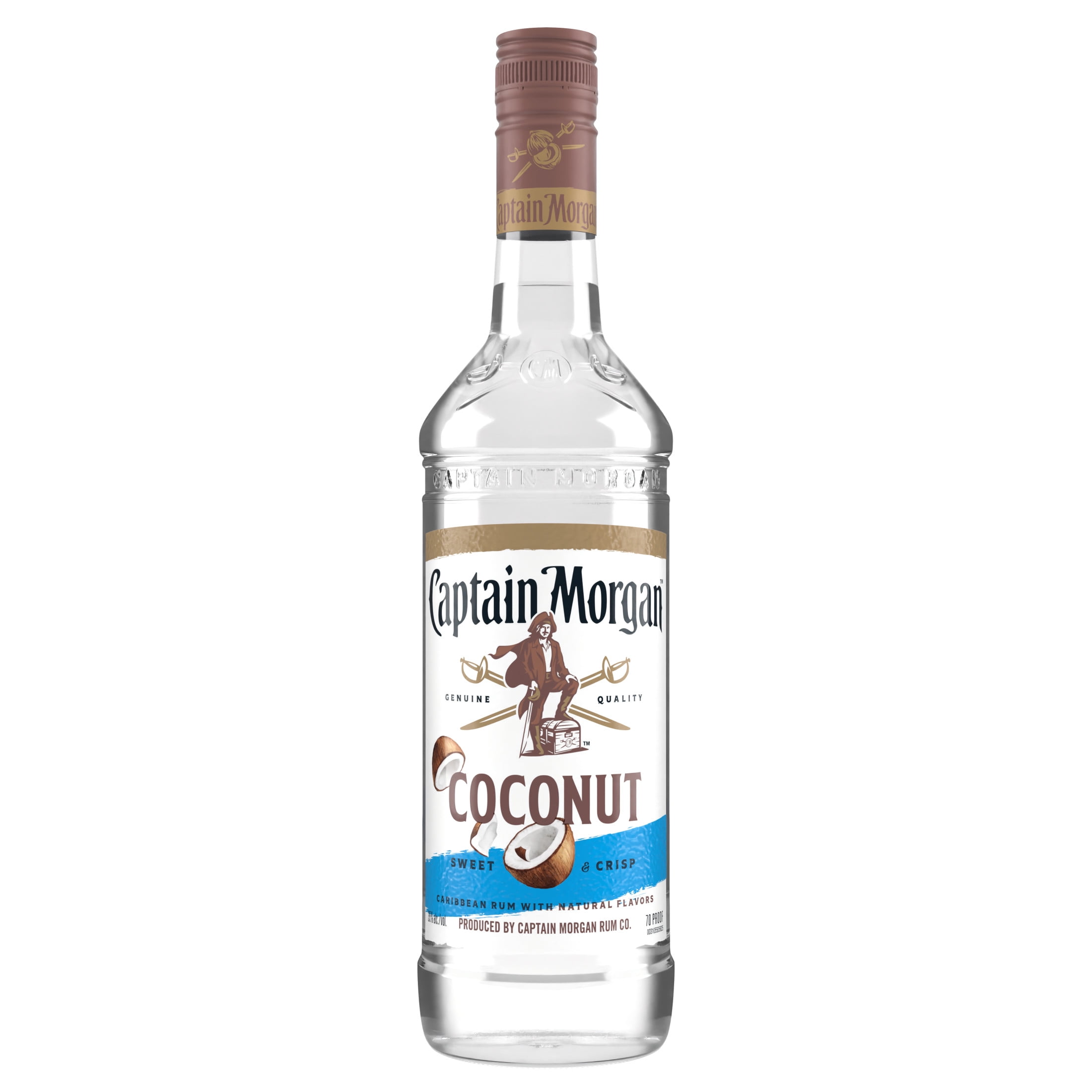 Captain Morgan, Coconut Rum, 750 ml Bottle, 35% ABV - Walmart.com