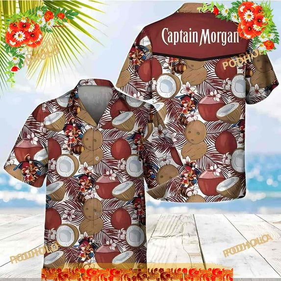 Captain Morgan Hawaiian Shirt, Beach Gift For Friend, Captain Morgan ...