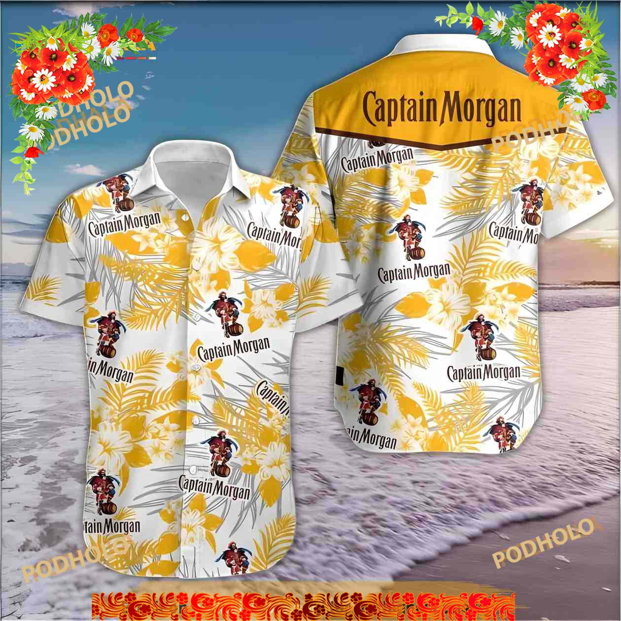 Captain Morgan Hawaiian Shirt, Gift For Beach Vacation, Captain Morgan ...