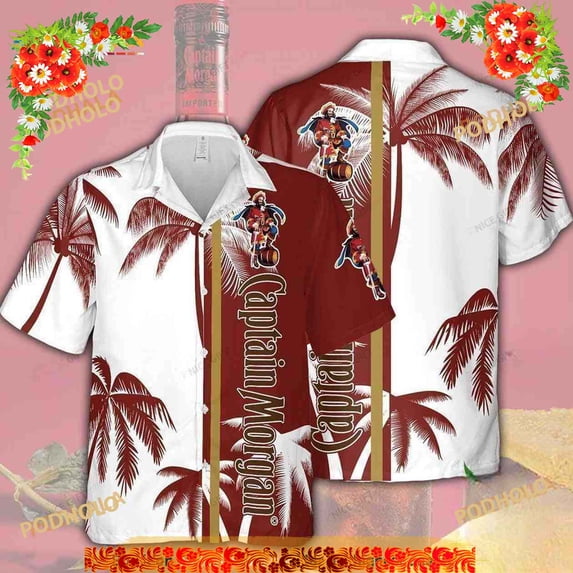 Captain Morgan Hawaiian Shirt, Rum Gift For Beach Trip - Walmart.com