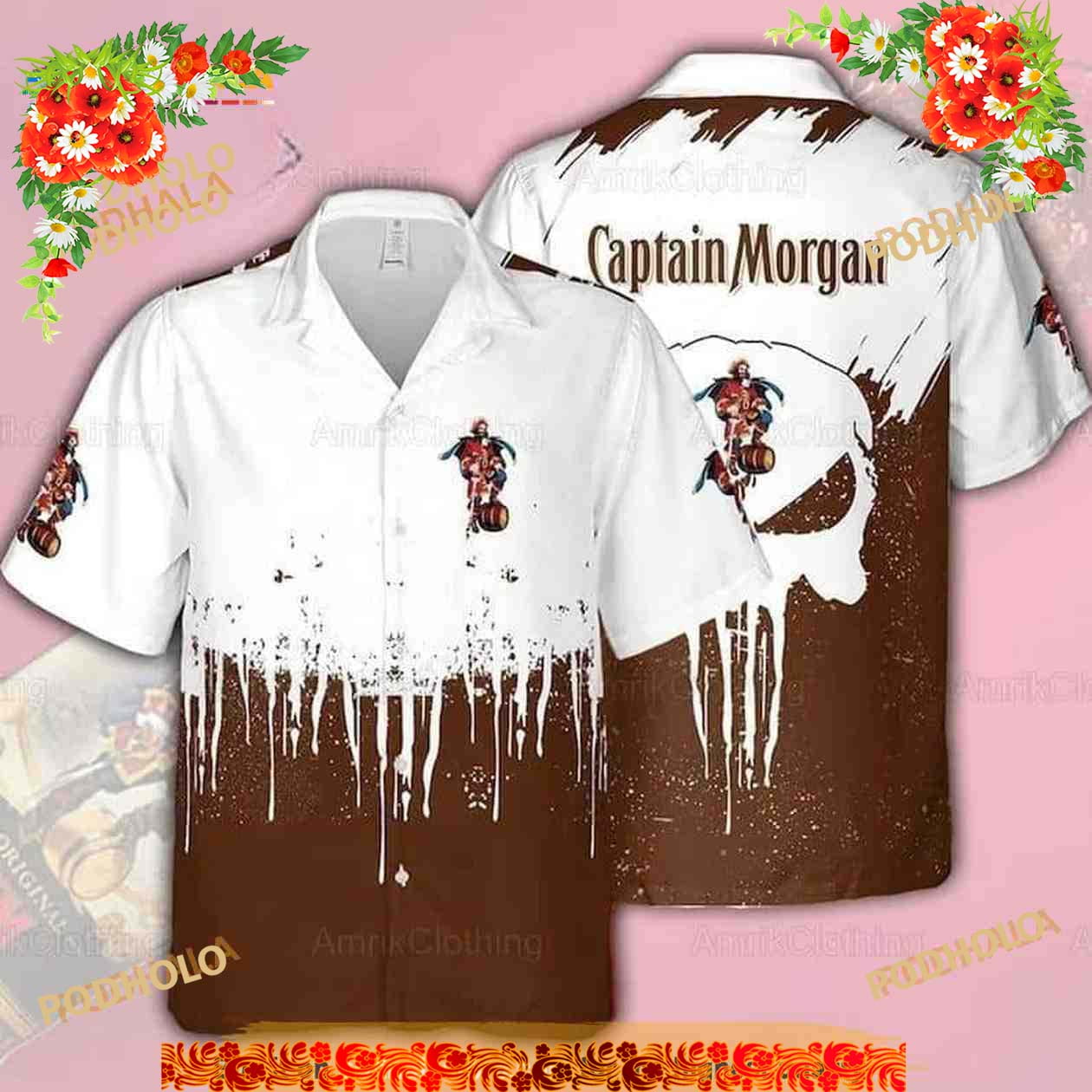 Captain Morgan Hawaiian Shirt, Rum Gift For Him, Captain Morgan Shirt ...