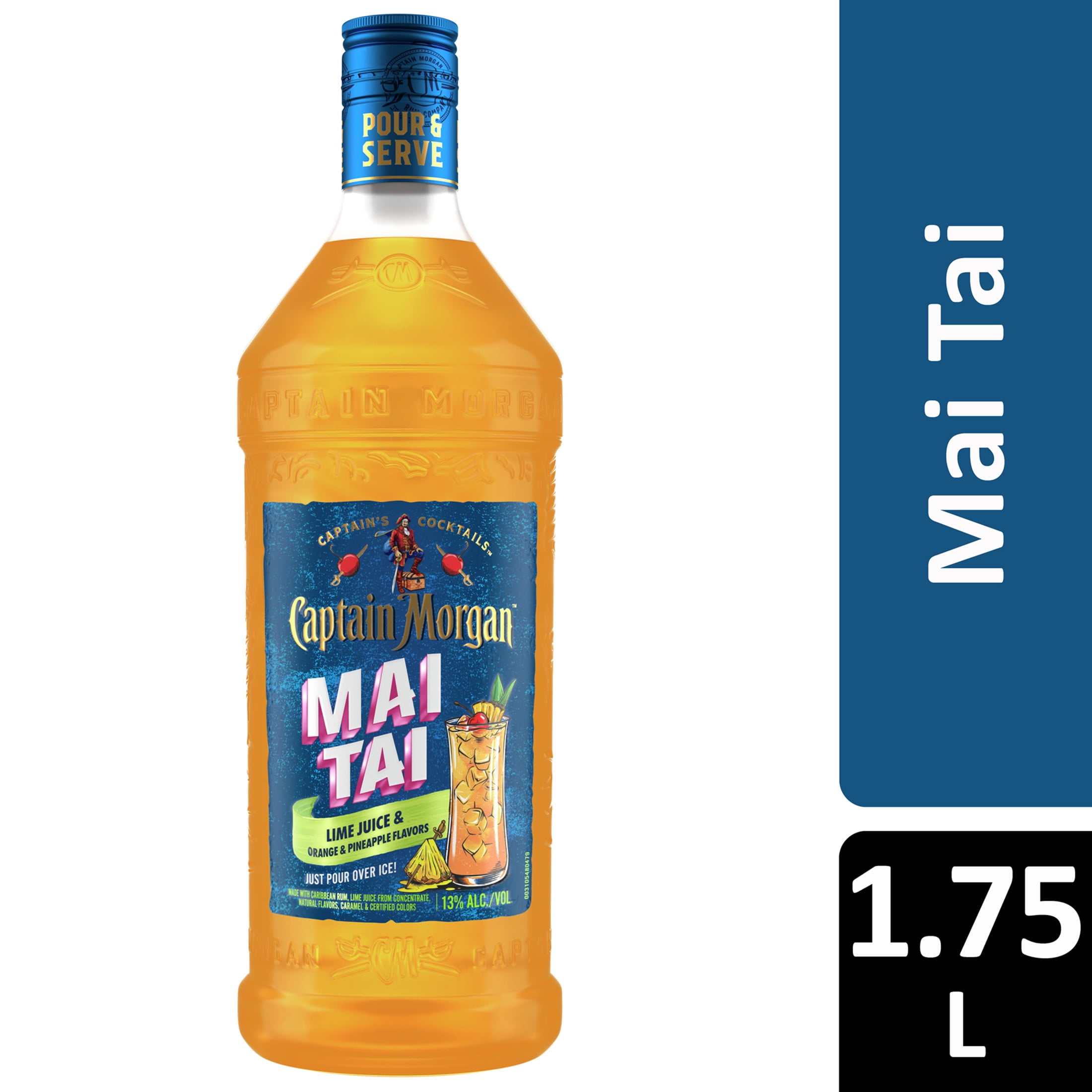 Captain Morgan Mai Tai, 1.75 L, 13% ABV - Walmart.com