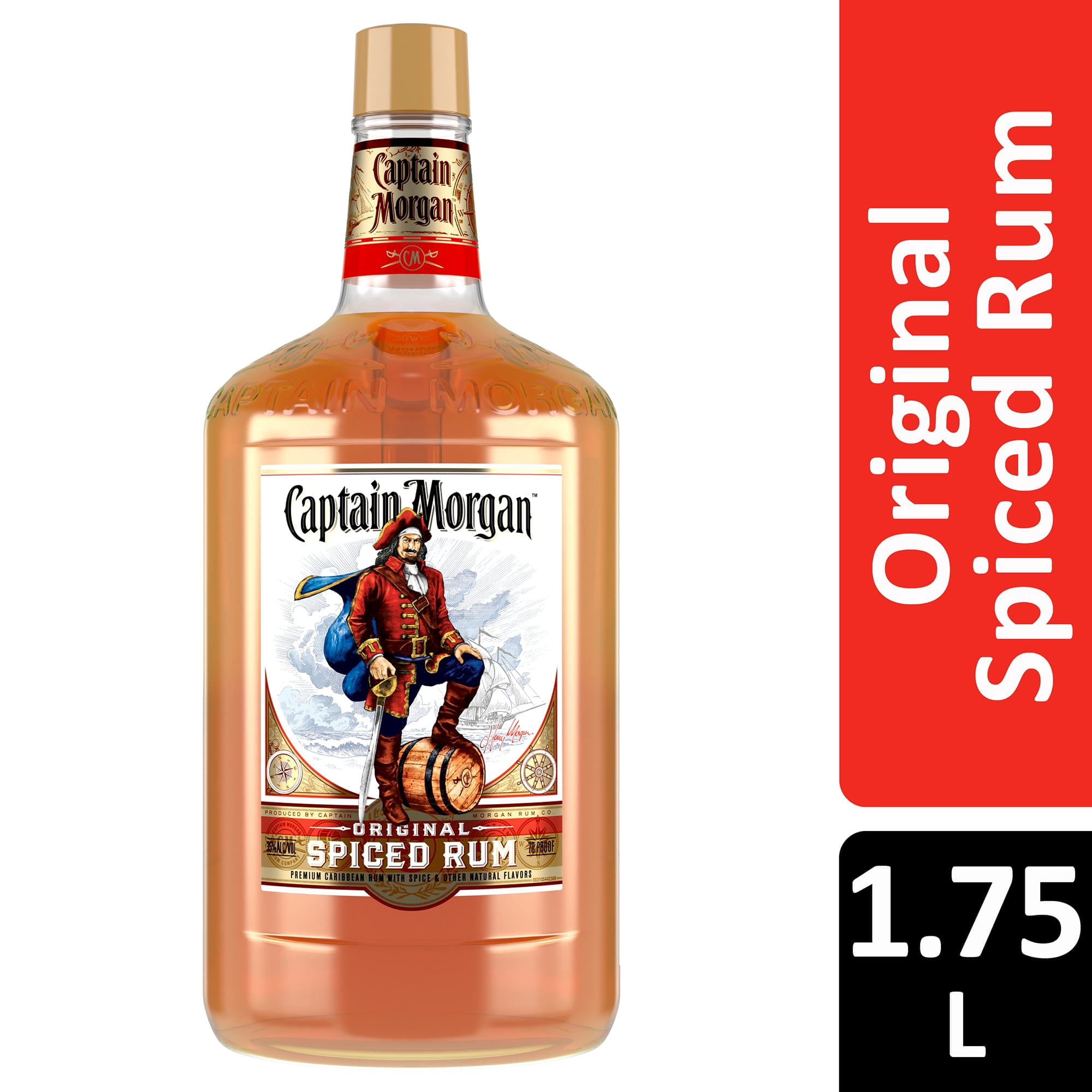Captain Morgan Original Spiced Rum, 1.75 L, 35% ABV - Walmart Business ...