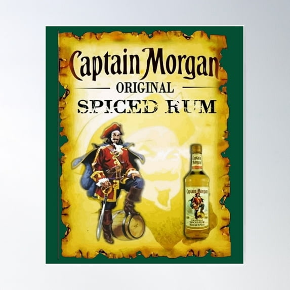 Captain Morgan Poster Wall Art, Modern Wall Decor For Living Room ...