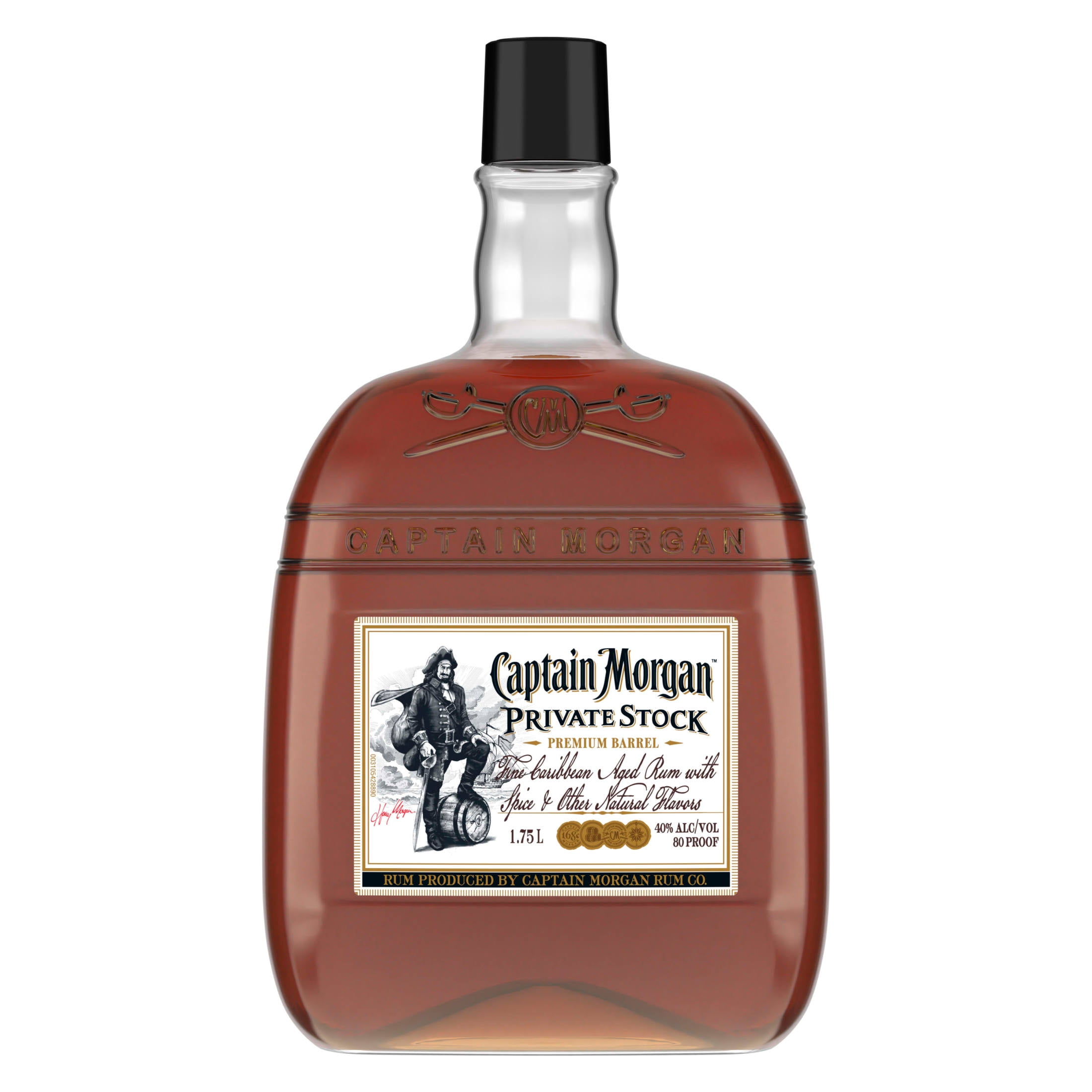 Captain Morgan Private Stock Rum, 1.75 L Bottle, 40% ABV - Walmart.com