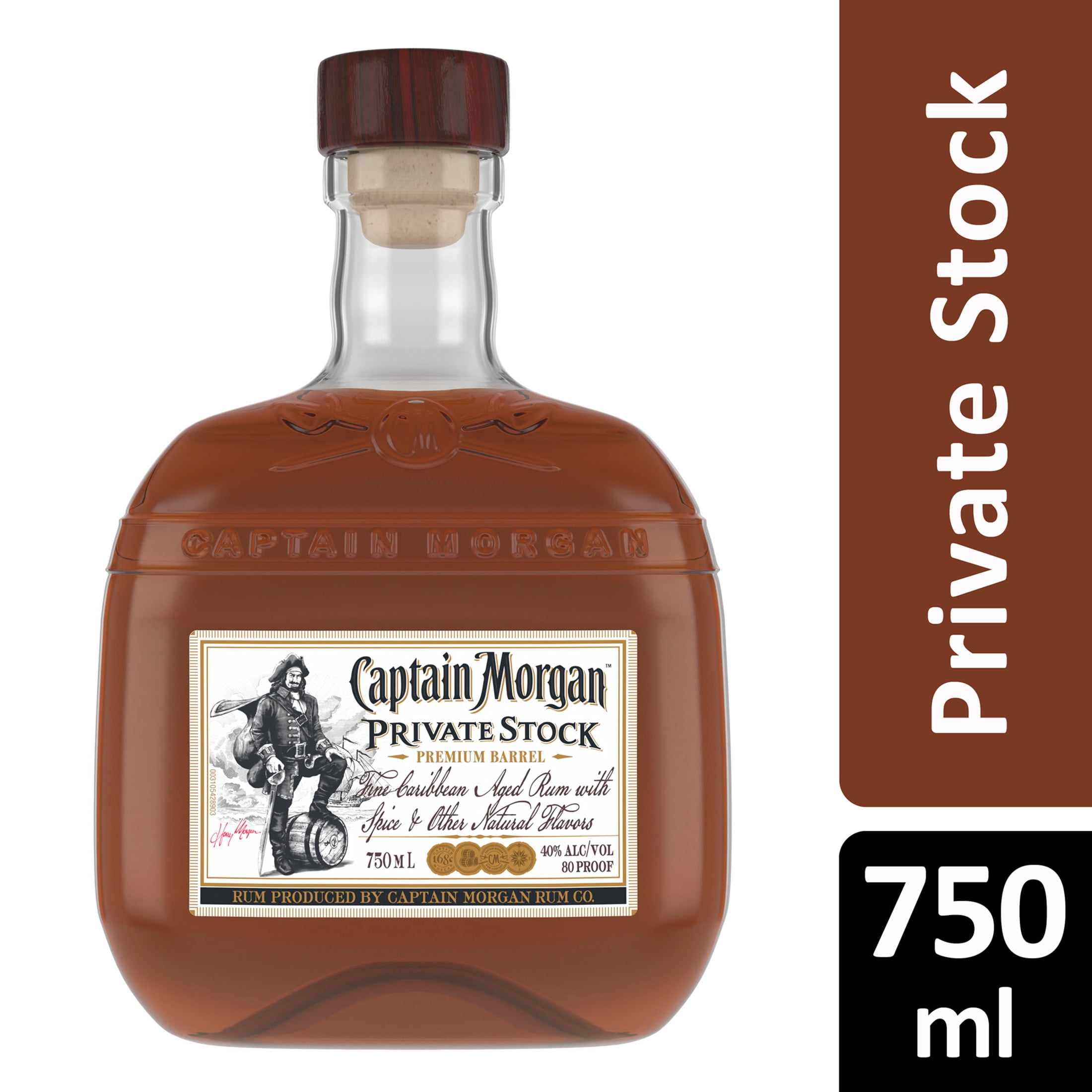 Captain Morgan Private Stock Rum, 750 mL, 40% ABV - Walmart.com
