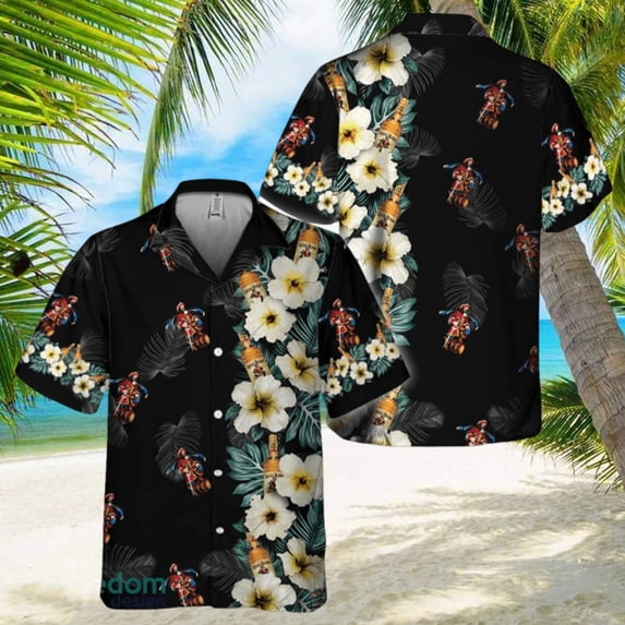 Captain Morgan Tropical Floral Hawaiian Shirt - Walmart.com