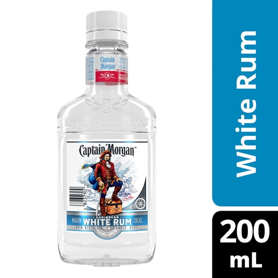 Captain Morgan White Rum, 200 ml (80 Proof) - Walmart.com
